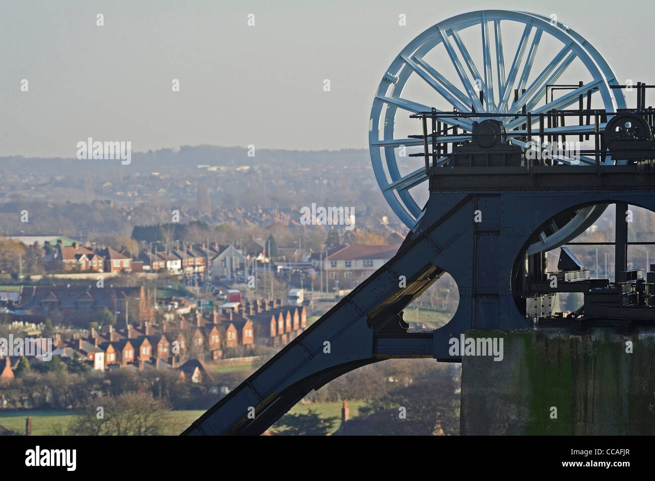 Colliery pit head winding wheel hi-res stock photography and images - Alamy
