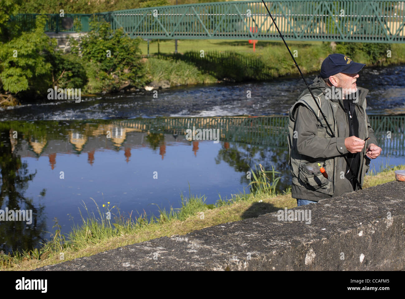 A Fisherman in the Bush river, Bushmills, Coastal Road, County Antrim ...