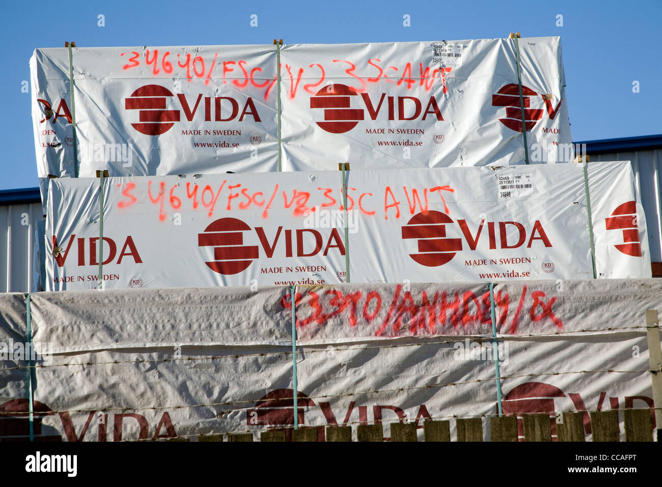 Vida Imported Swedish timber Ipswich Stock Photo - Alamy