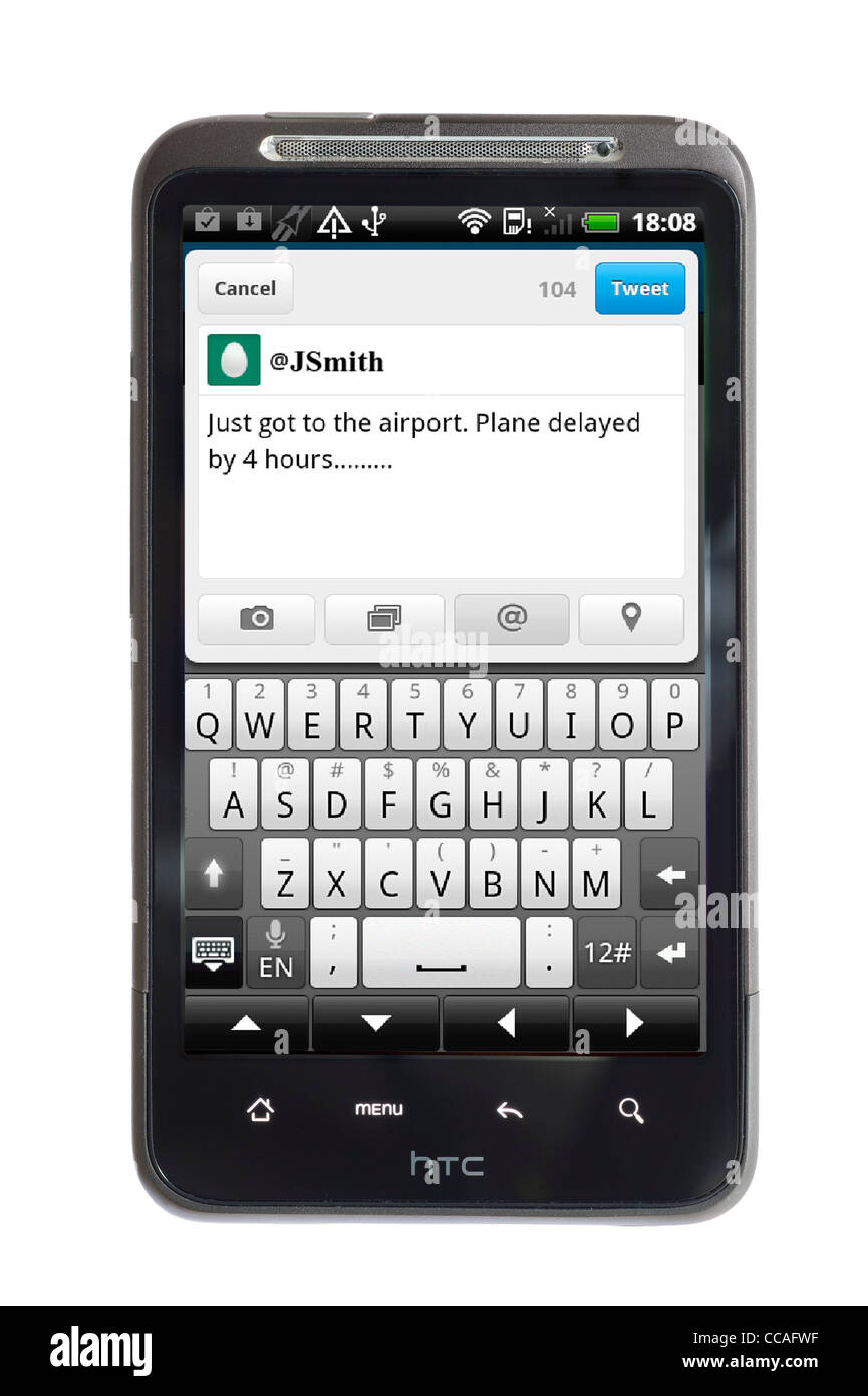 Mobile tweet Cut Out Stock Images & Pictures - Alamy