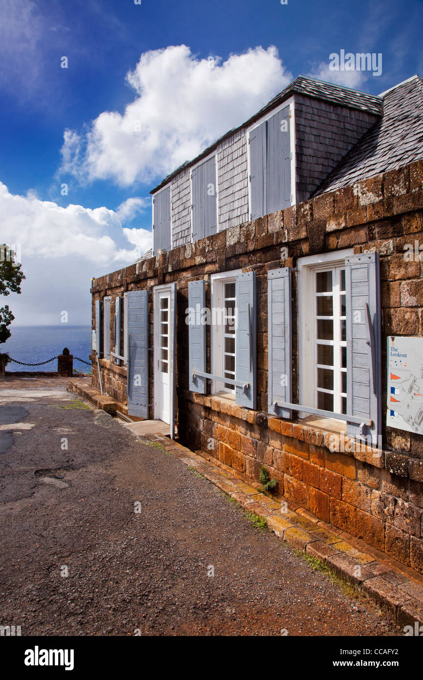 Historic lookout building at Shirley Heights - overlooking the English ...