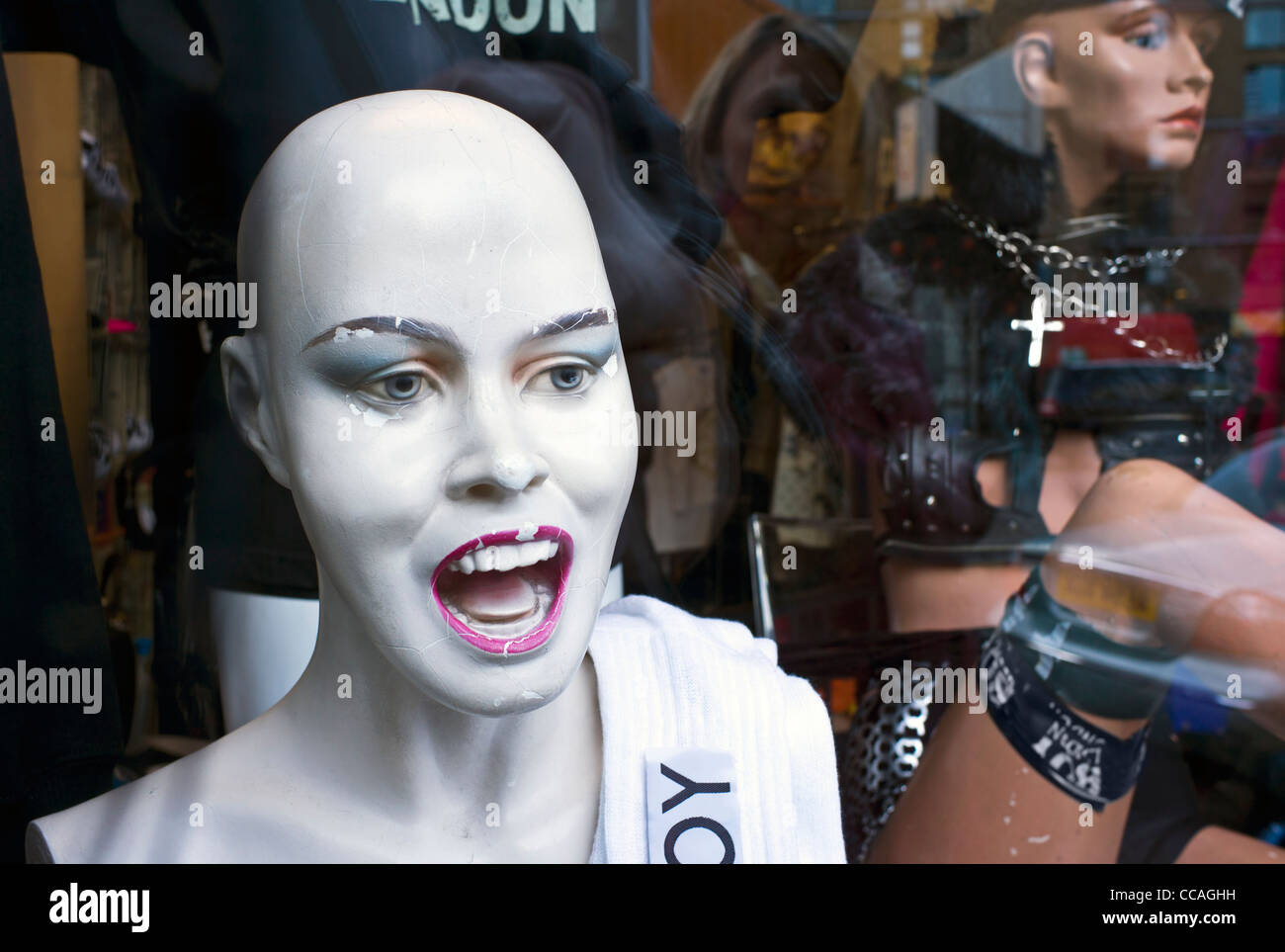 Sick store in Shoreditch window display Stock Photo - Alamy
