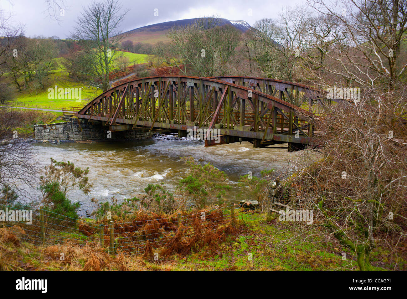 Bowstring bridge over the River Greta part of the now defunct Penrith ...