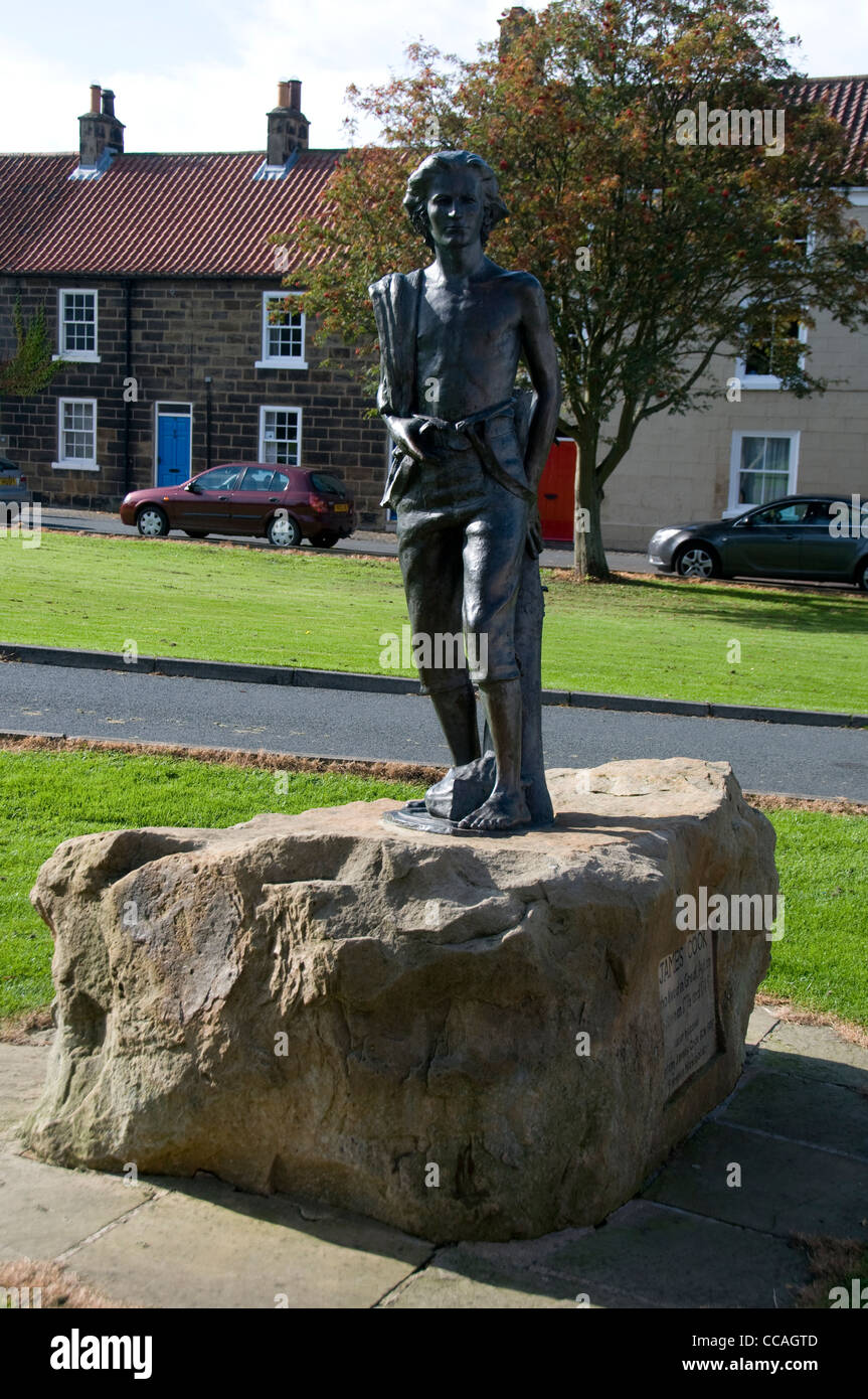Statue of the young James Cook in Great Ayton, North Yorkshire, Britain ...