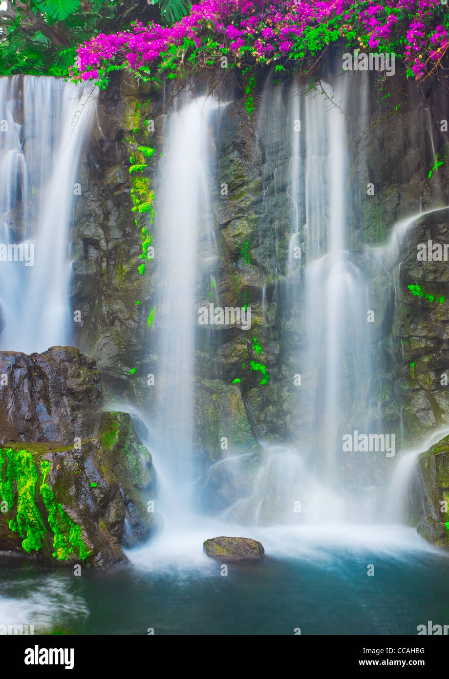 Waterfall in Hawaii Stock Photo - Alamy