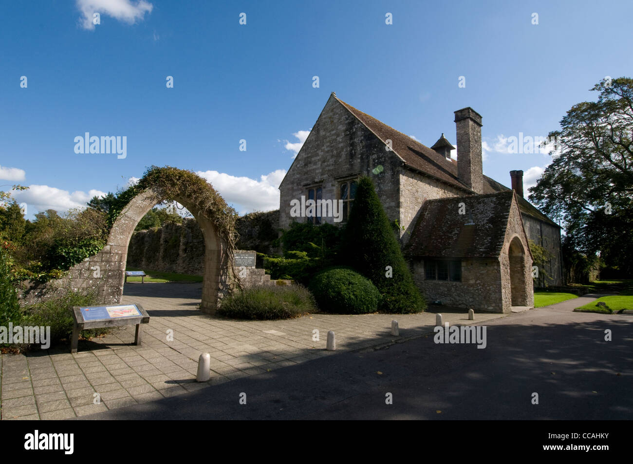 The 12th century Abbey of Kings or Beaulieu Abbey on the Beaulieu ...