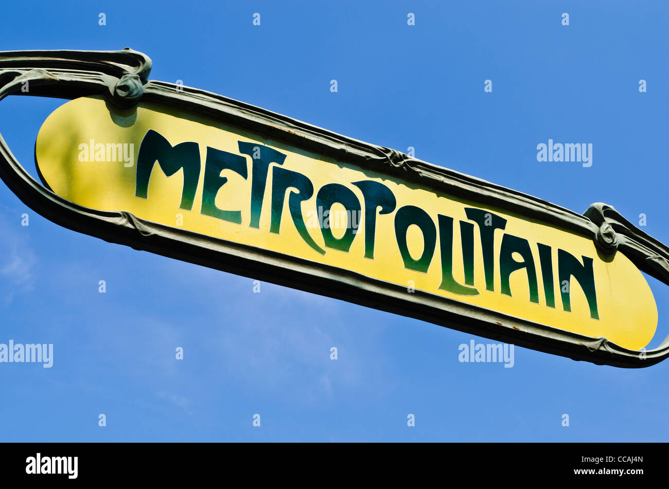 Metro sign, Paris, France Stock Photo - Alamy