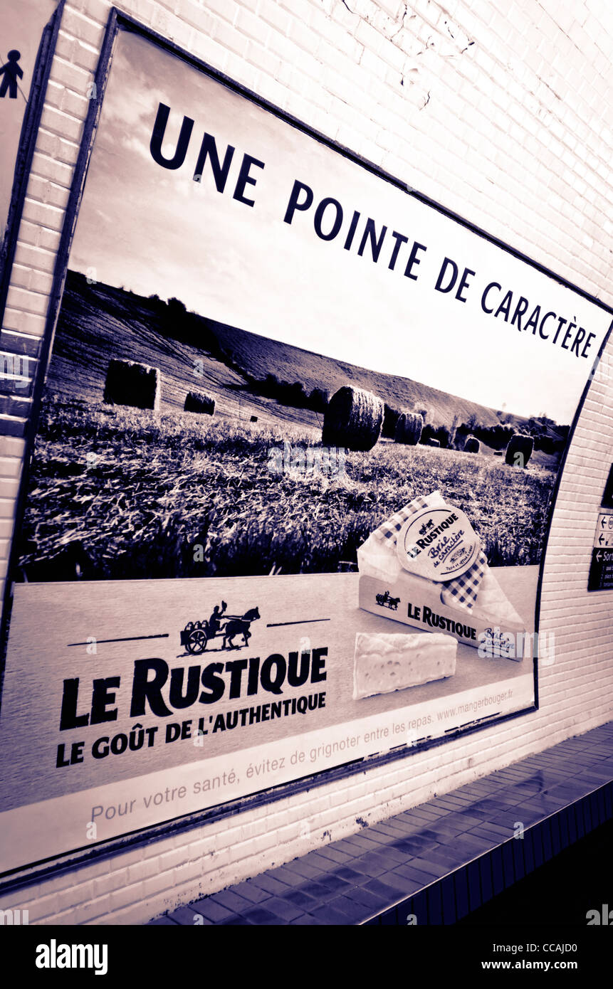 French advertising poster metro subway station hi-res stock photography ...