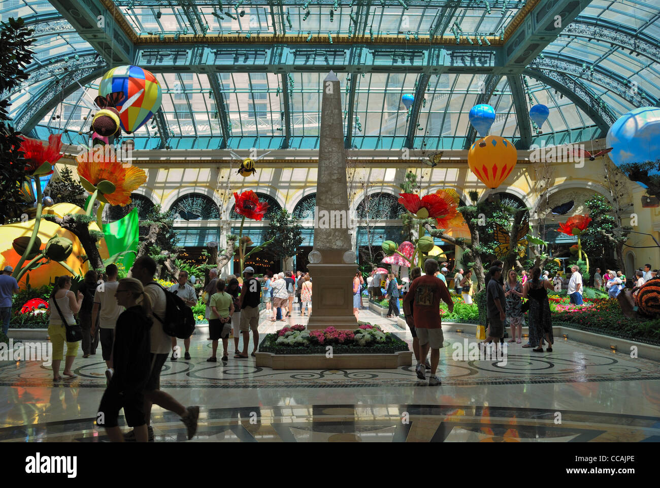 Inside the conservatory in the Bellagio hotel, Las Vegas, USA Stock ...