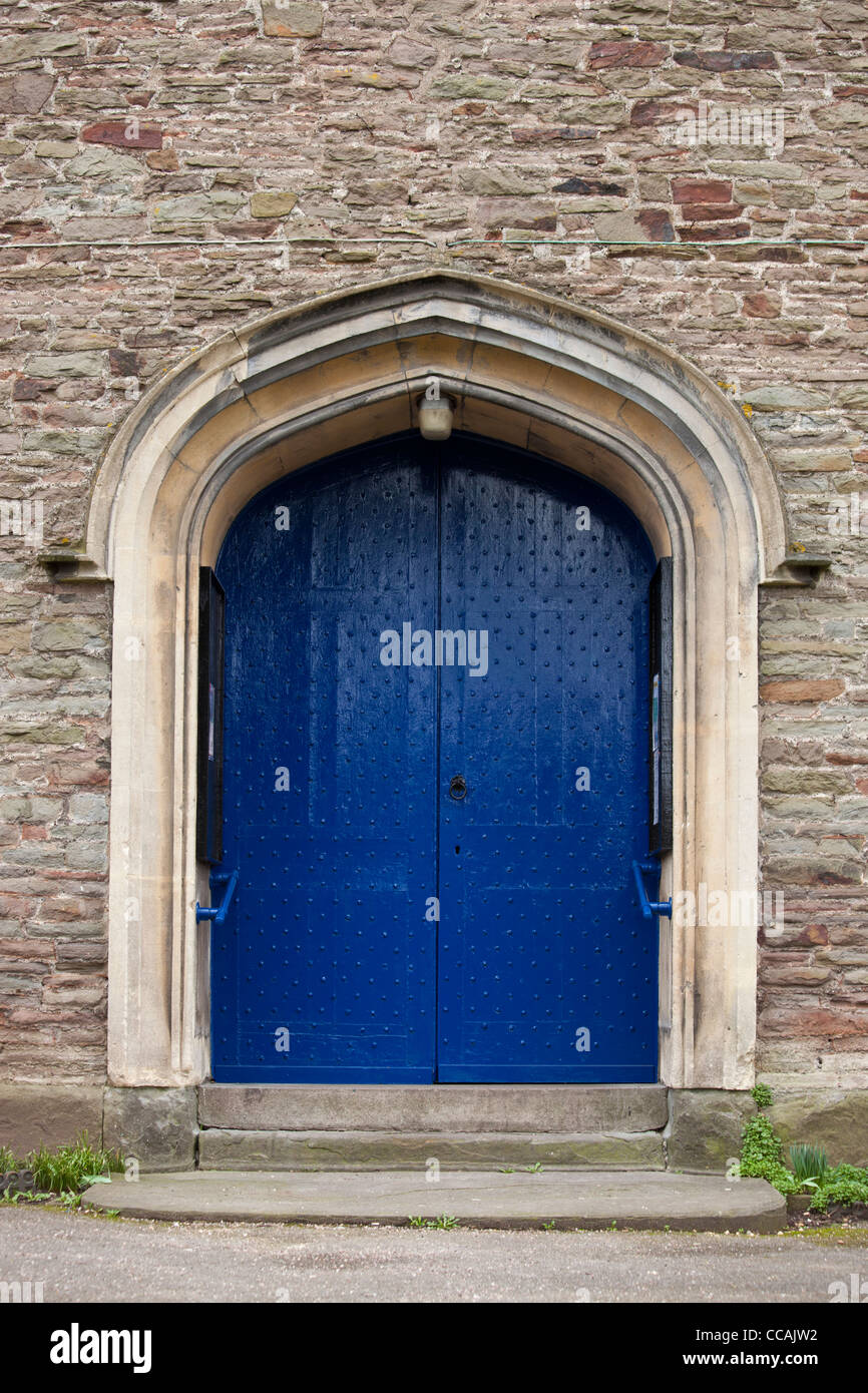 Arched blue wooden door hi-res stock photography and images - Alamy