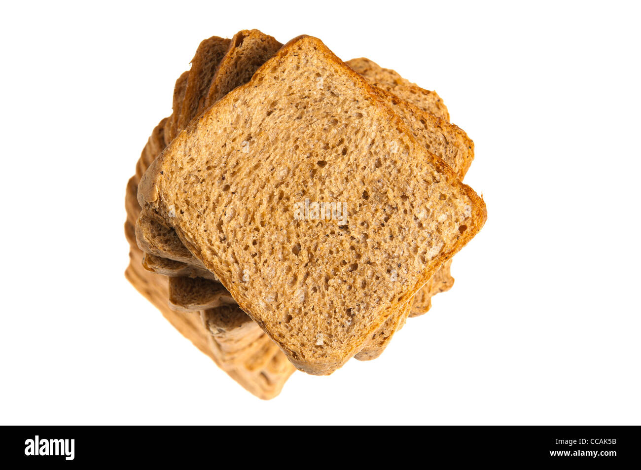 square bread sliced isolated on white Stock Photo - Alamy