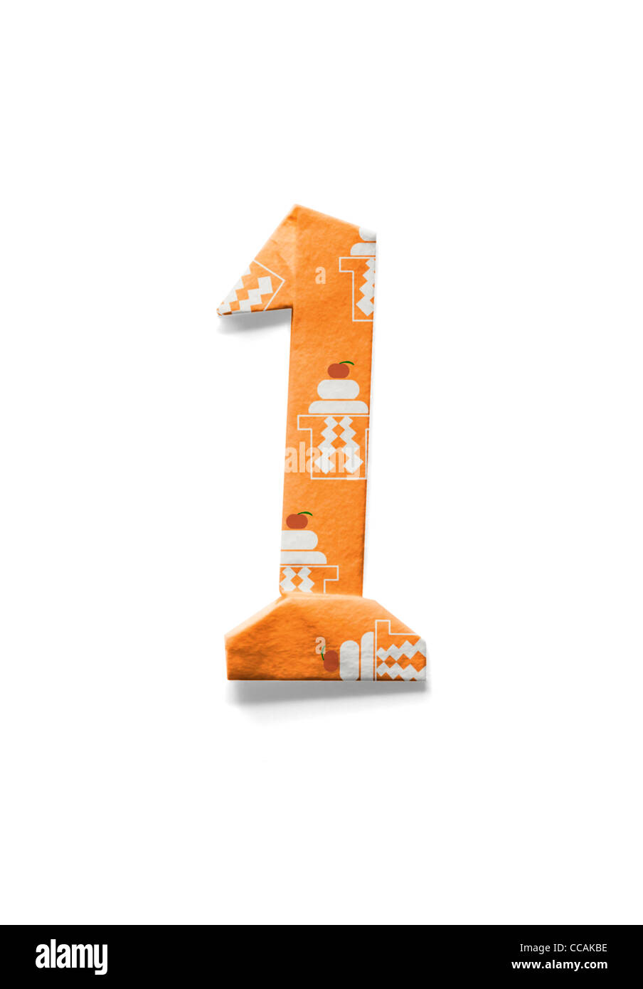 Number 1in origami Stock Photo - Alamy