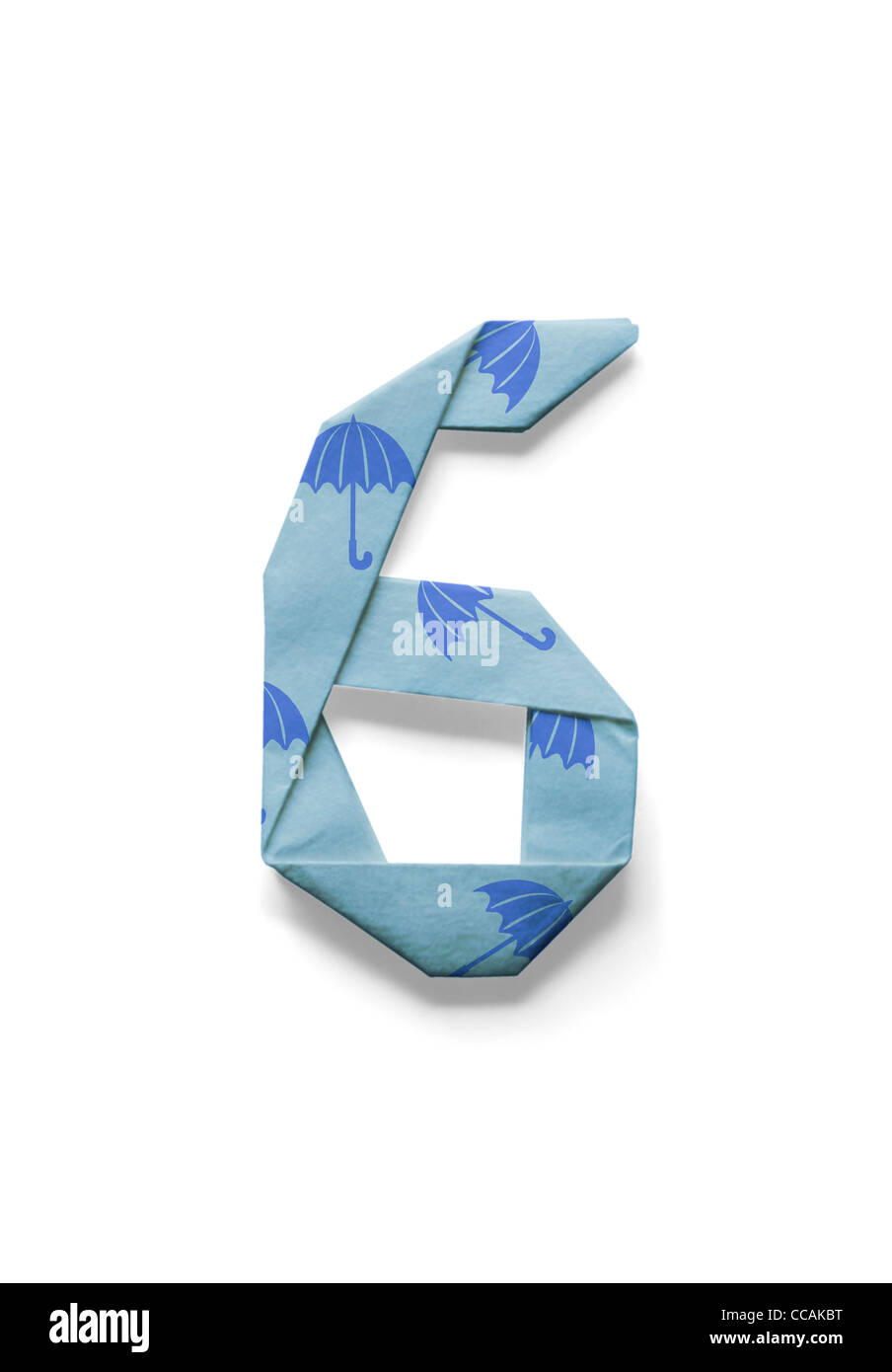 Number 6 in origami Stock Photo - Alamy