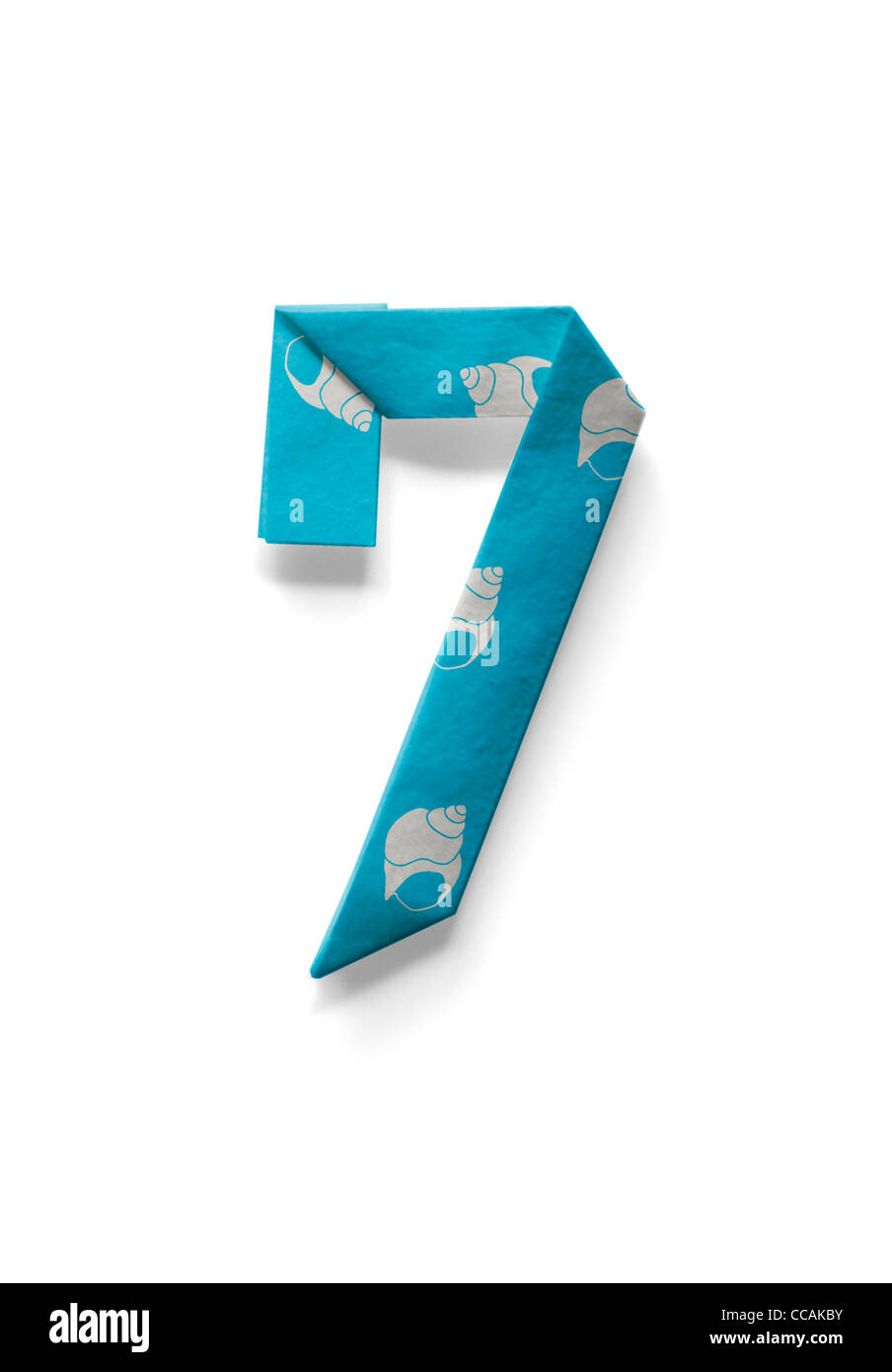 Number 7 in origami Stock Photo - Alamy