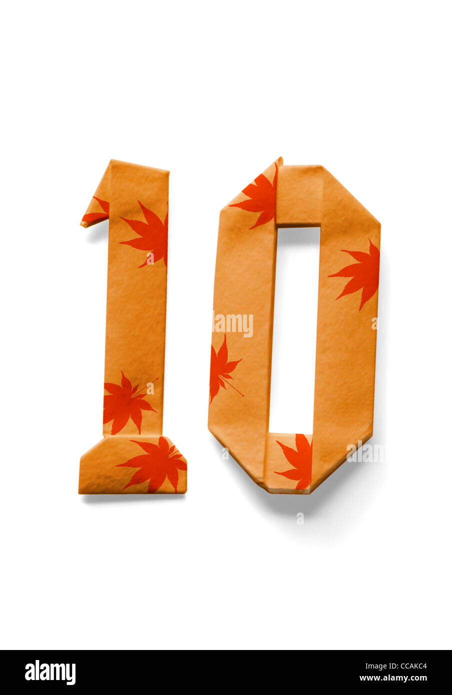 Number 10 in origami Stock Photo - Alamy