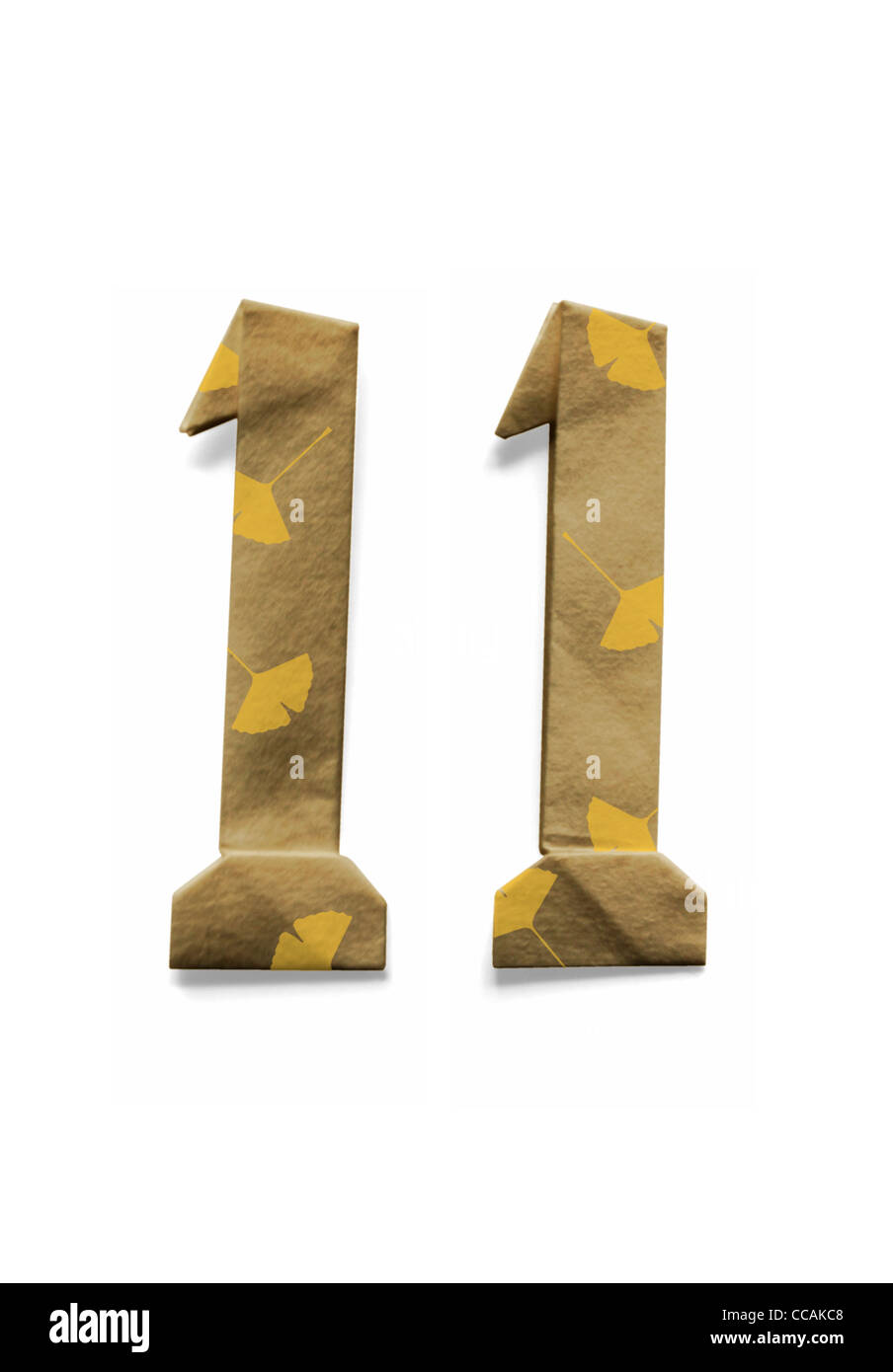 Number 11 in origami Stock Photo - Alamy