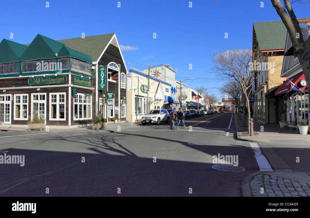 Main St., Route 25A, Greenport harbor, on the north fork of eastern ...