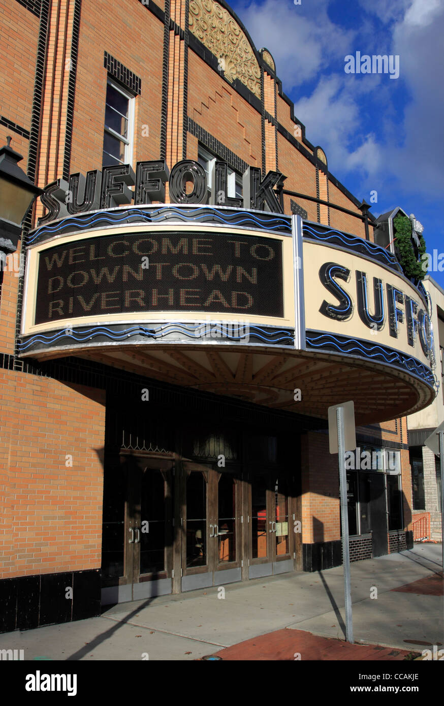 The Suffolk Theater on Main St. downtown Riverhead Long Island NY Stock ...