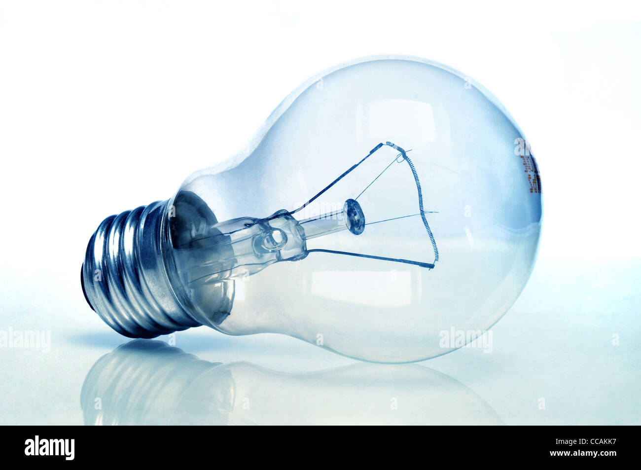 Close up of a light bulb with reflections Stock Photo - Alamy