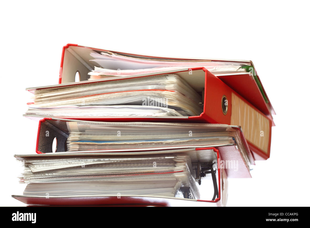 stack file Office folder on white background Stock Photo - Alamy