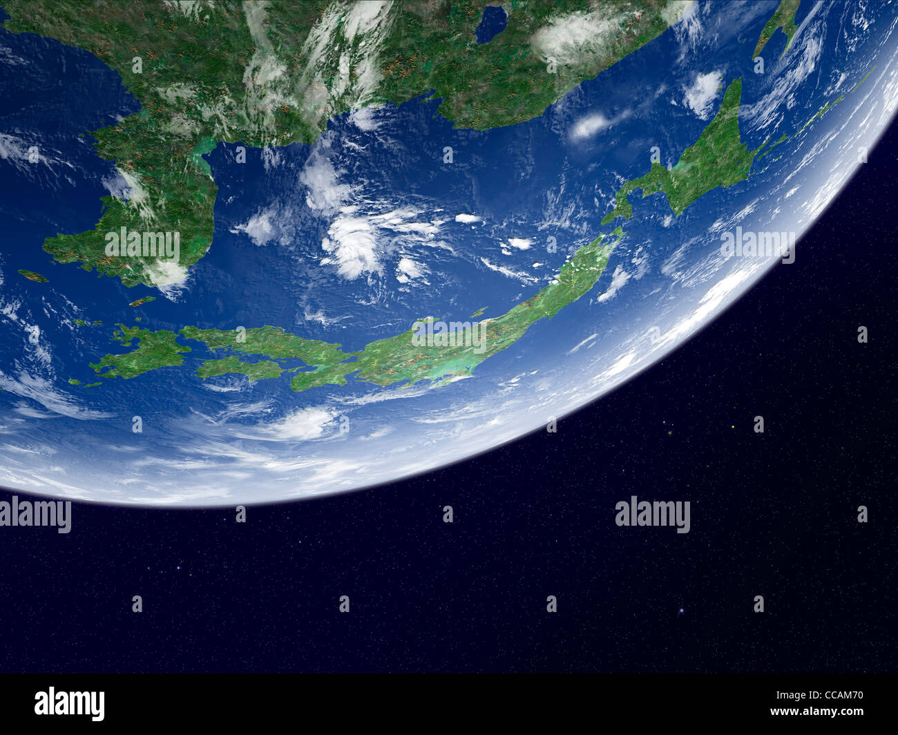 Earth from space, Japan Stock Photo - Alamy