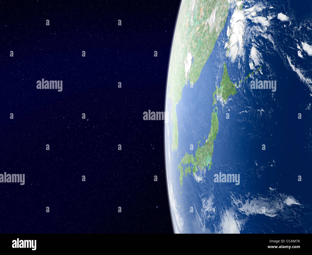 Earth from space, Japan Stock Photo - Alamy