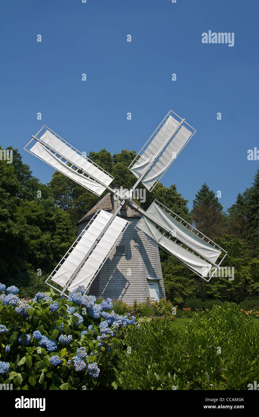 The Old East Windmill at the Heritage Museum and Gardens in the town of ...