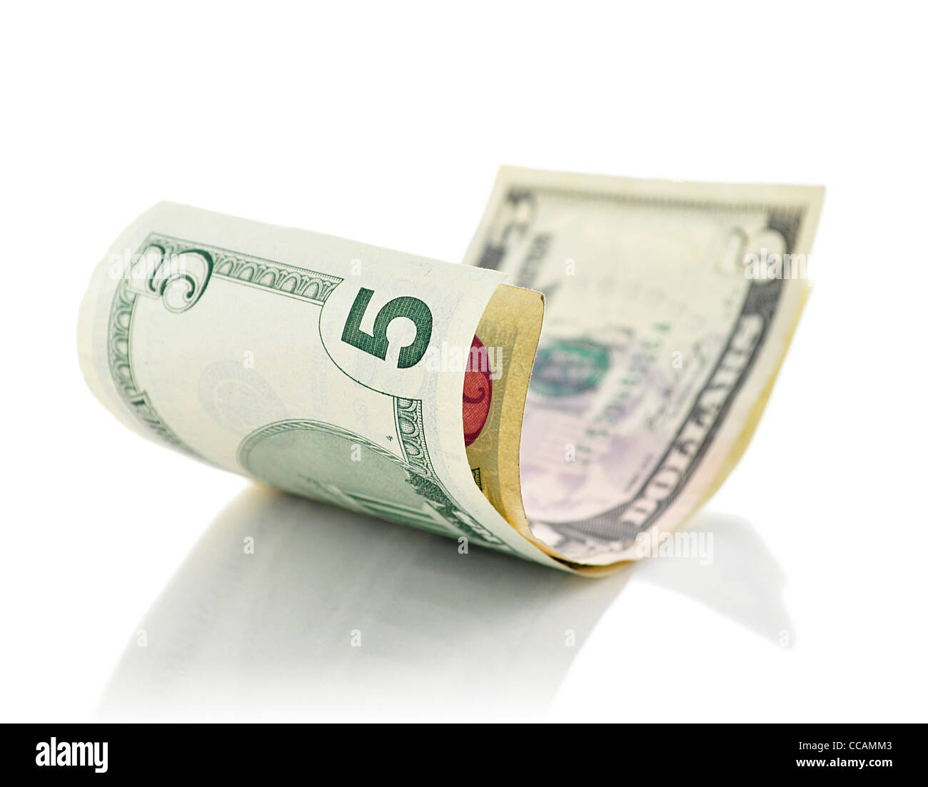 paper money on white background Stock Photo - Alamy