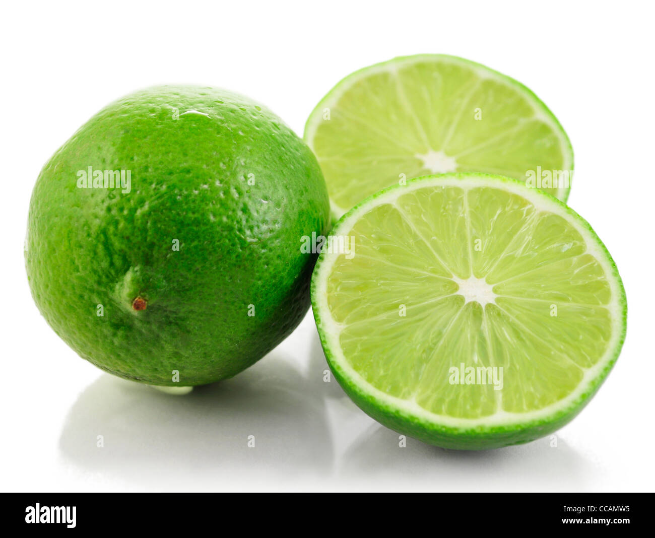 lime fruits on white background, close up Stock Photo - Alamy