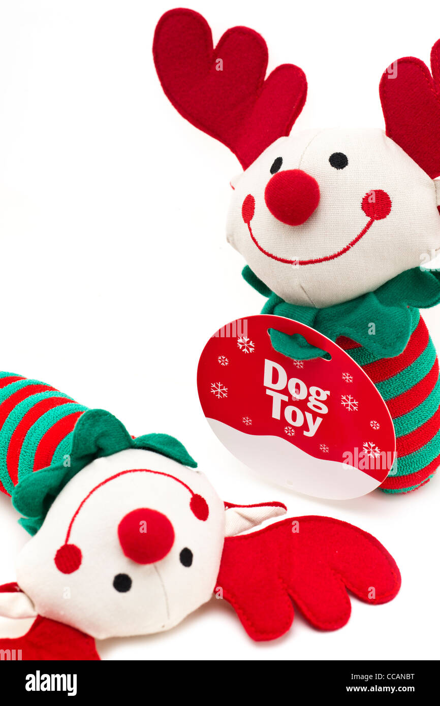 Two reindeer soft dog toys Stock Photo - Alamy