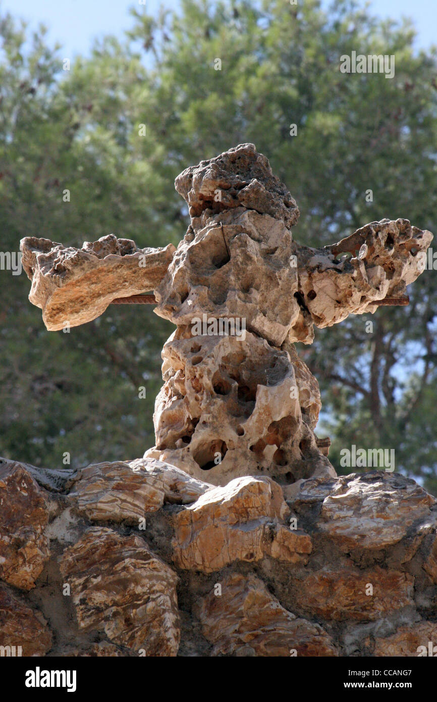 Cross, Bethlehem Grotto of the Shepards Field Church Stock Photo - Alamy