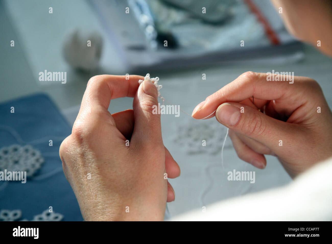 Braid bobbin lace hi-res stock photography and images - Alamy