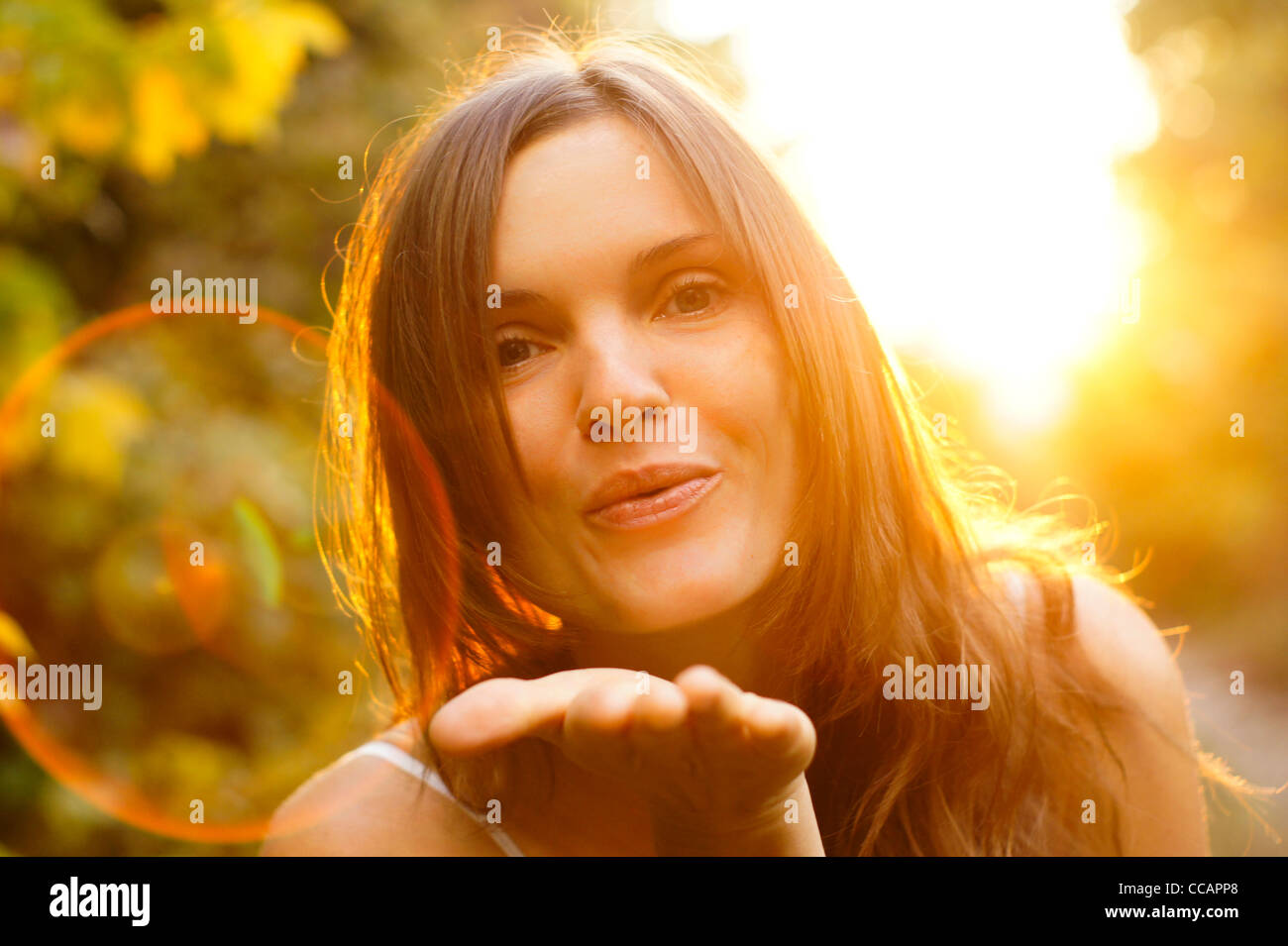 Face Hand Blowing Kiss High Resolution Stock Photography and Images - Alamy