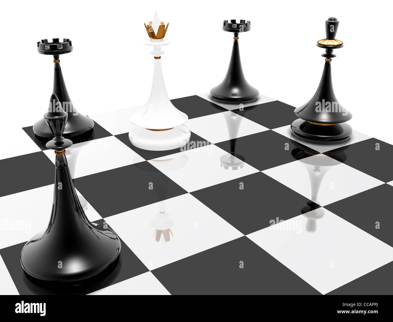 3d render series: chess: checkmate Stock Photo - Alamy