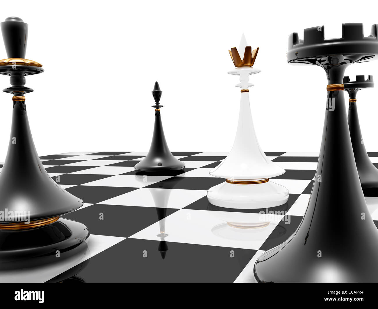 3d render series: chess: checkmate Stock Photo - Alamy