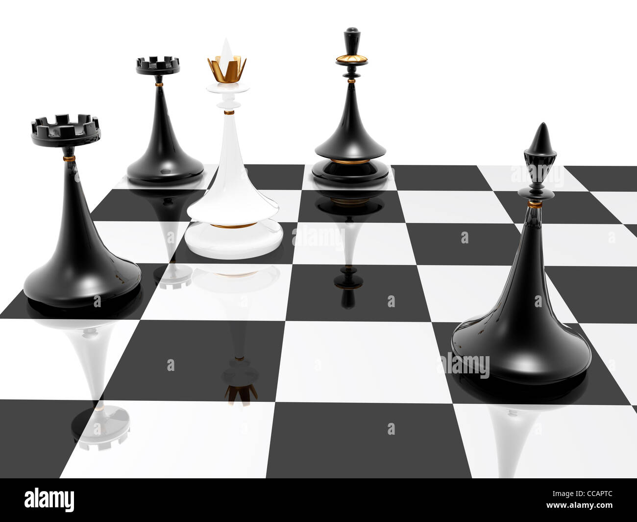 3d render series: chess: checkmate Stock Photo - Alamy