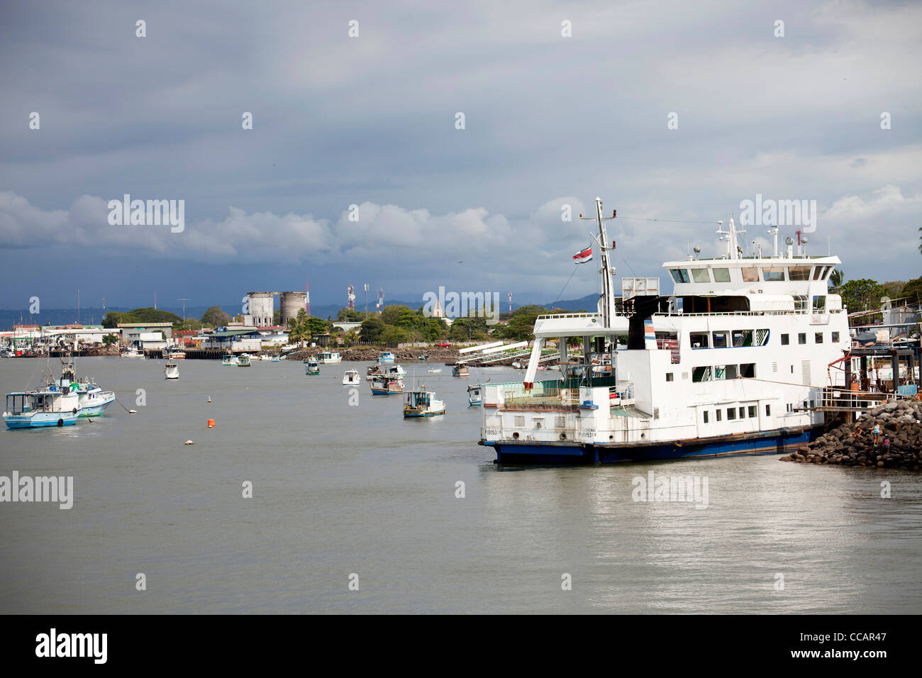 ferry and harbour in Puntarenas, Costa Rica, Central America Stock ...
