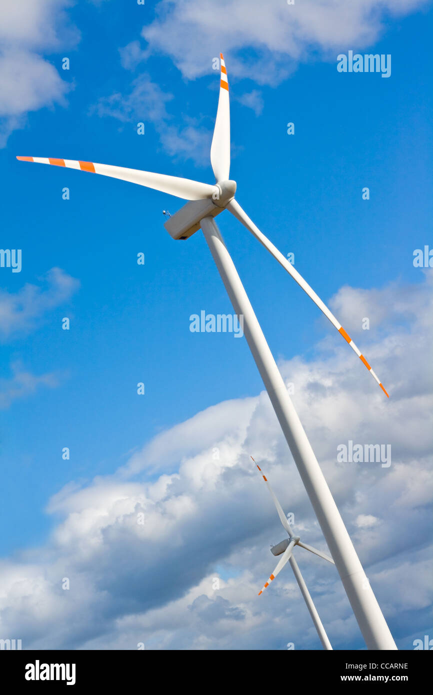 object series: wind turbines on sky Stock Photo - Alamy
