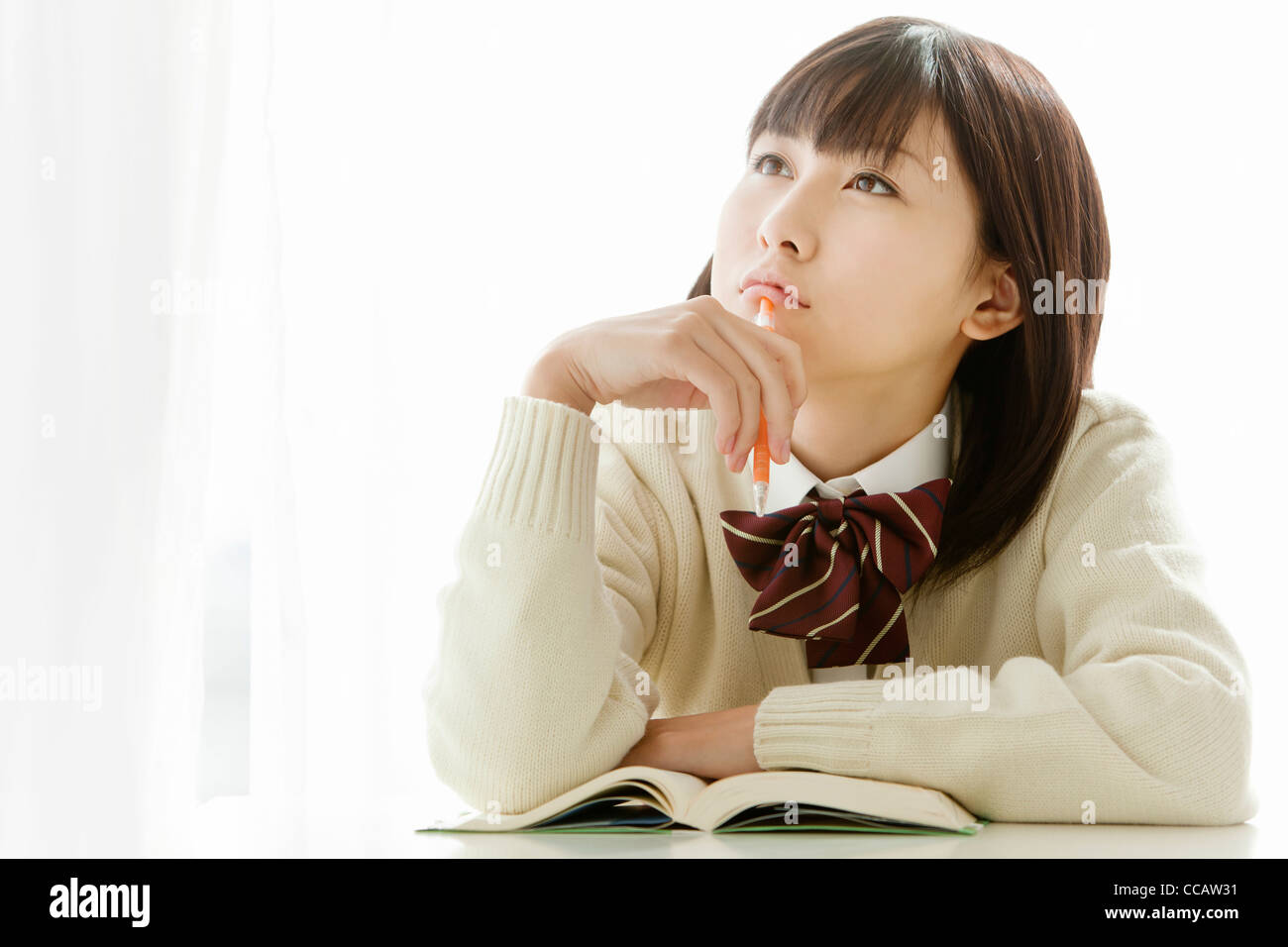 High school girl studying Stock Photo - Alamy
