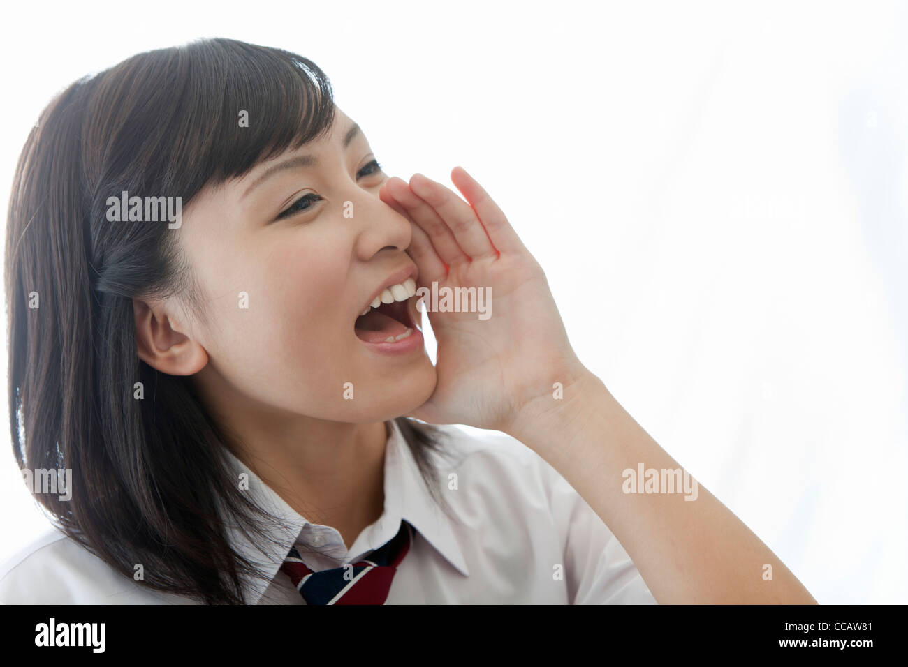 Female High School Student Shouting Stock Photo - Alamy