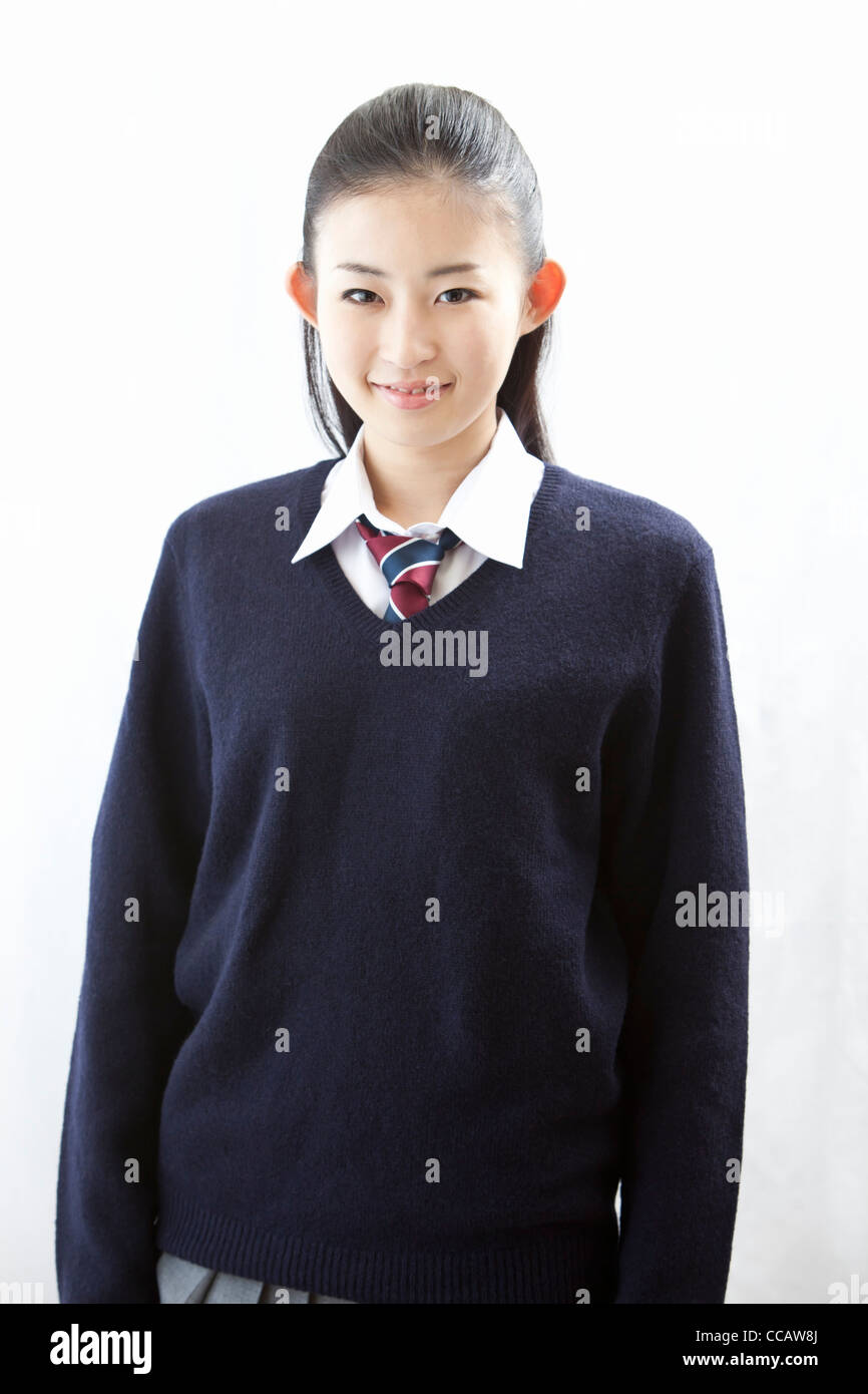Portrait of Female High School Student Stock Photo - Alamy