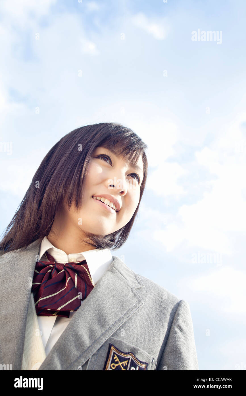 High School Student Against Blue Sky Stock Photo - Alamy