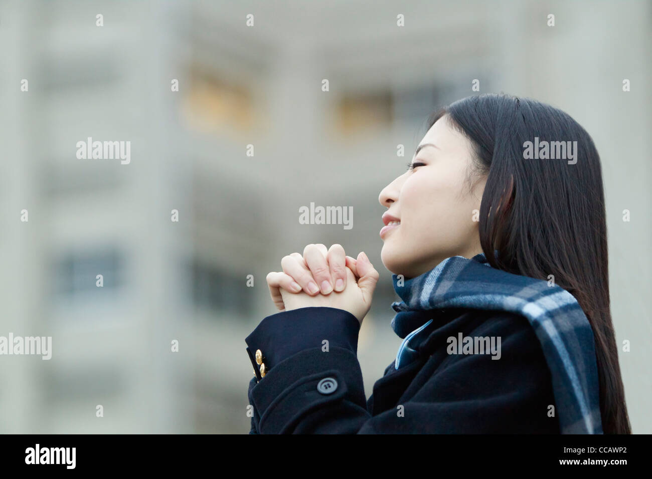 High School Student Praying Stock Photo - Alamy