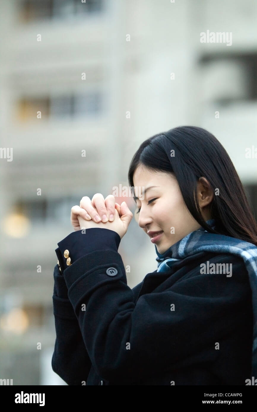 High School Student Praying Stock Photo - Alamy