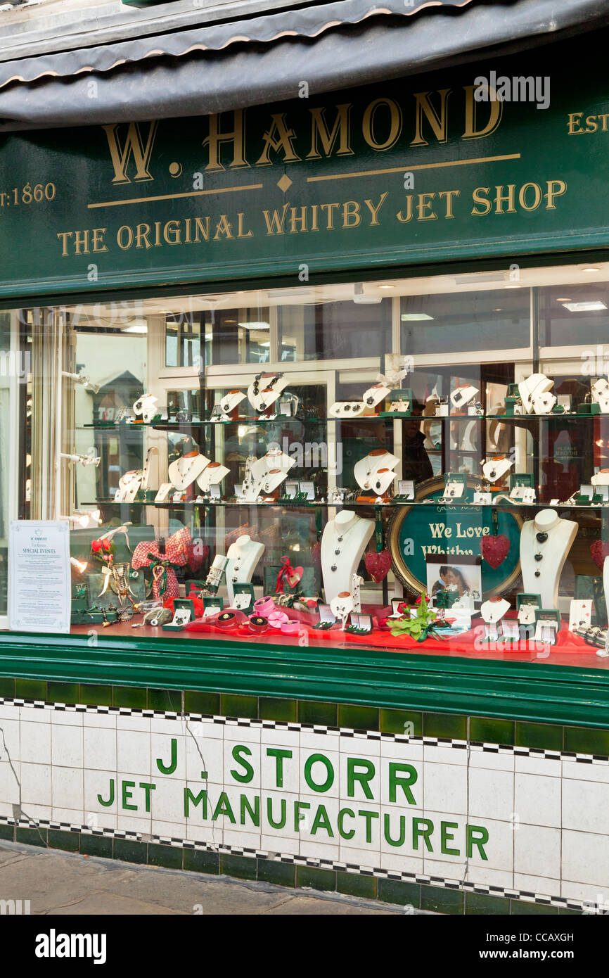 W Hamond Whitby Jet Jewellery shop Whitby North yorkshire england UK GB ...