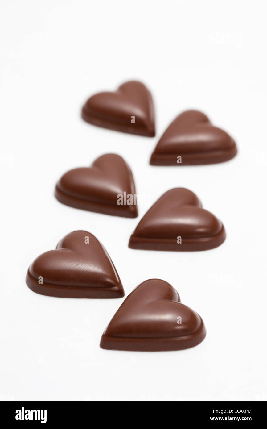 Heart Shaped Chocolates Stock Photo - Alamy
