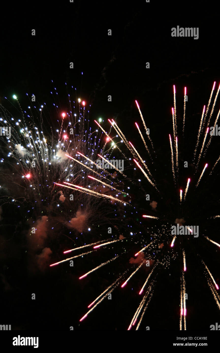 big fireworks display in night sky Stock Photo - Alamy