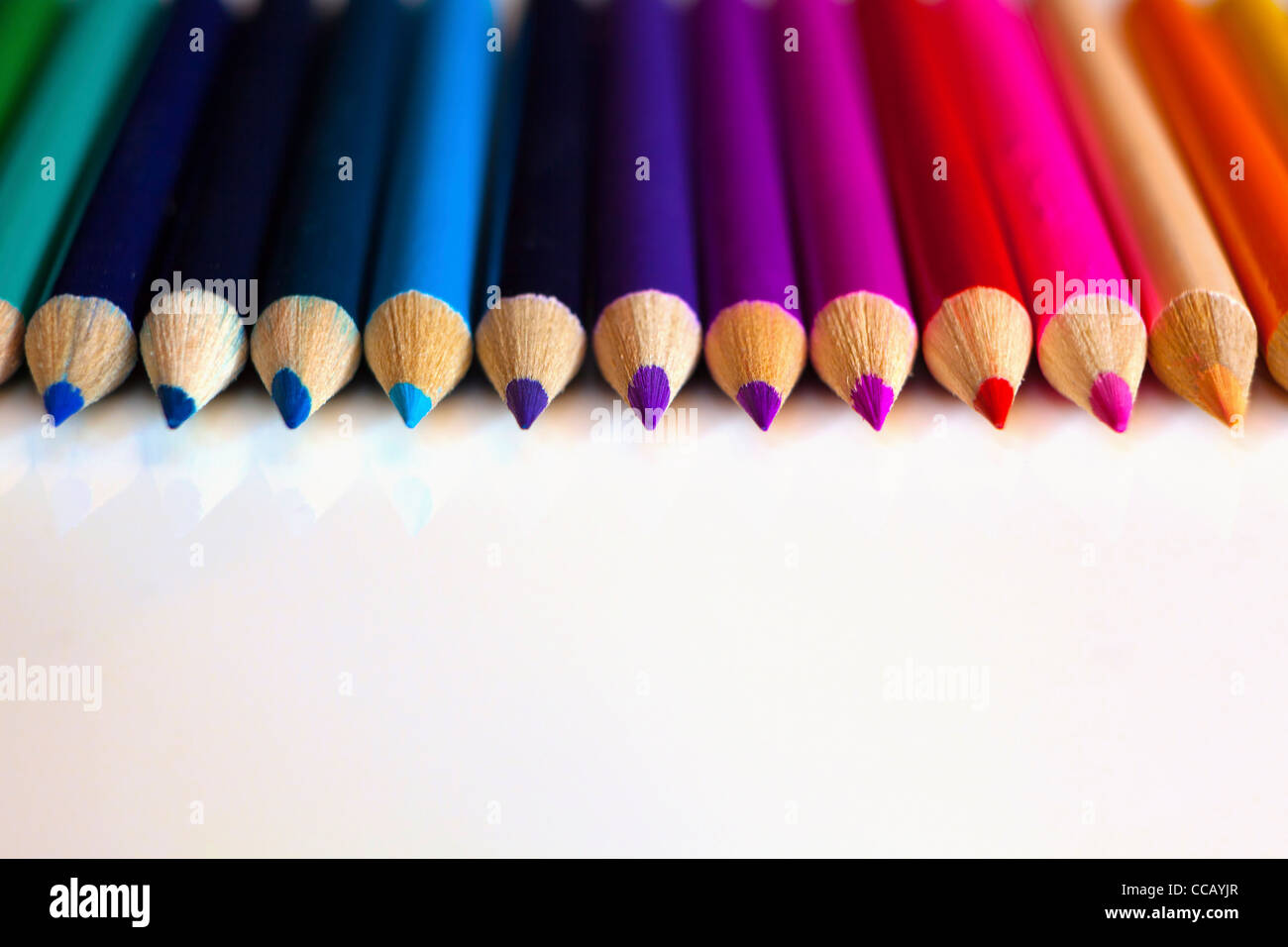 macro of pencil colors Stock Photo - Alamy