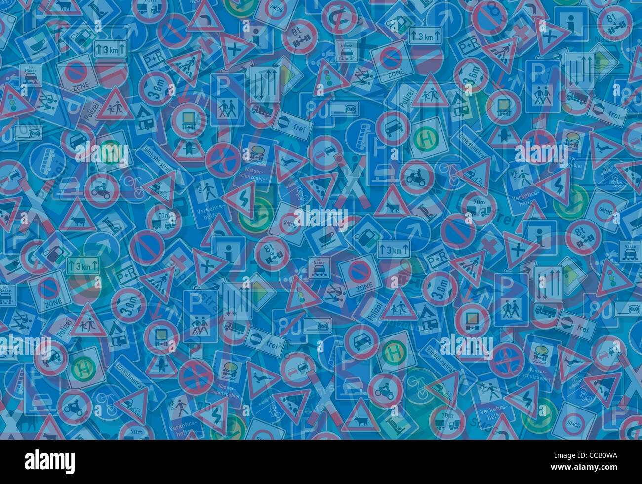 Collage of traffic signs hi-res stock photography and images - Alamy