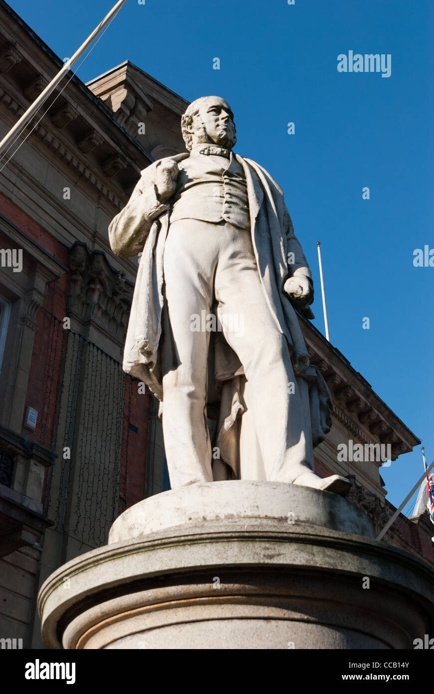 Statue of Sir Rowland Hill, inventor of the penny postage stamp Stock ...